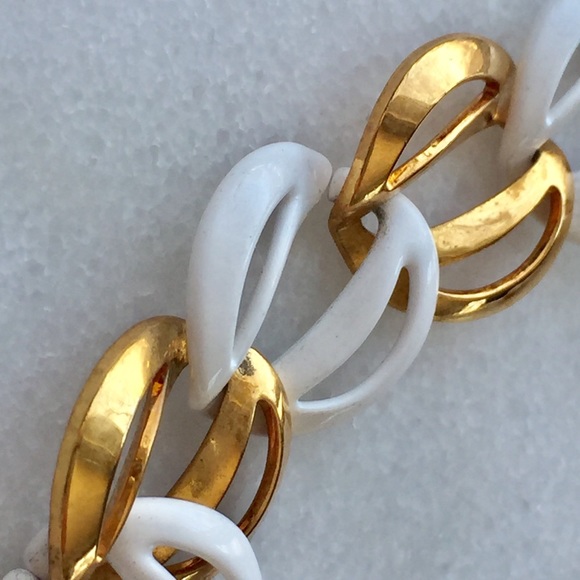 kateymart | Jewelry | Vintage White Gold Chain Statement Necklace ...